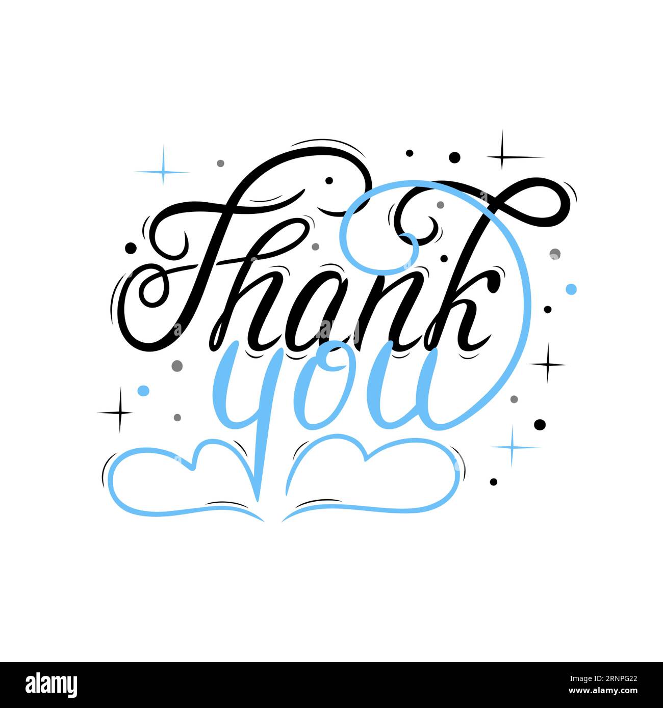 Vector illustration, calligraphic lettering script with flourishes ...