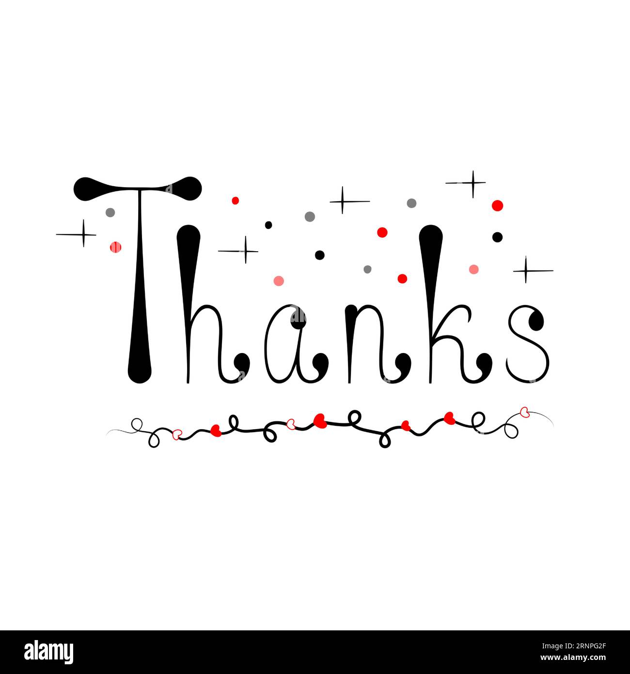 Stylish vector illustration template. Thanks lettering in droplet font ...