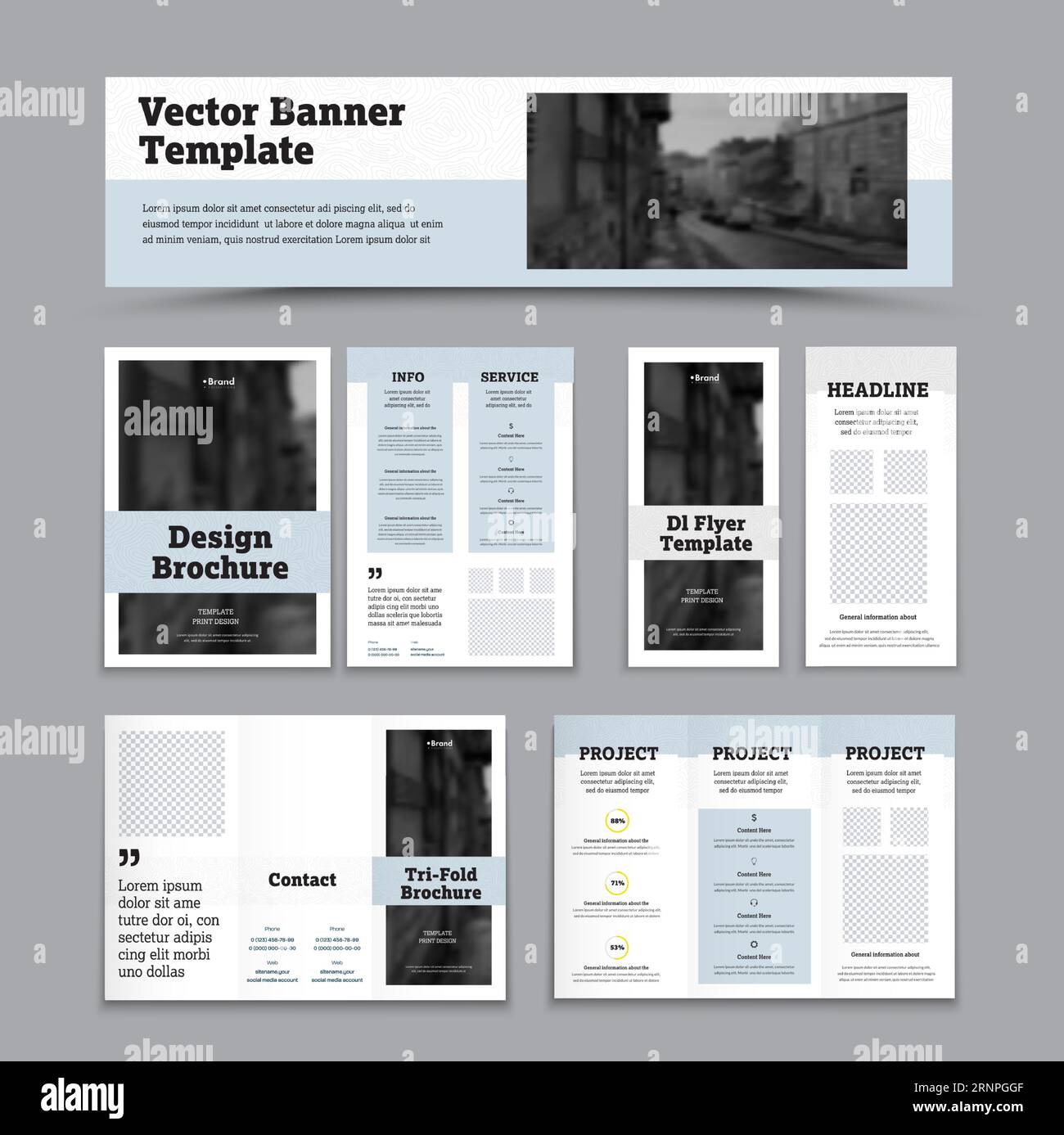 Brochure vector template, booklet with headline, information, isolated ...