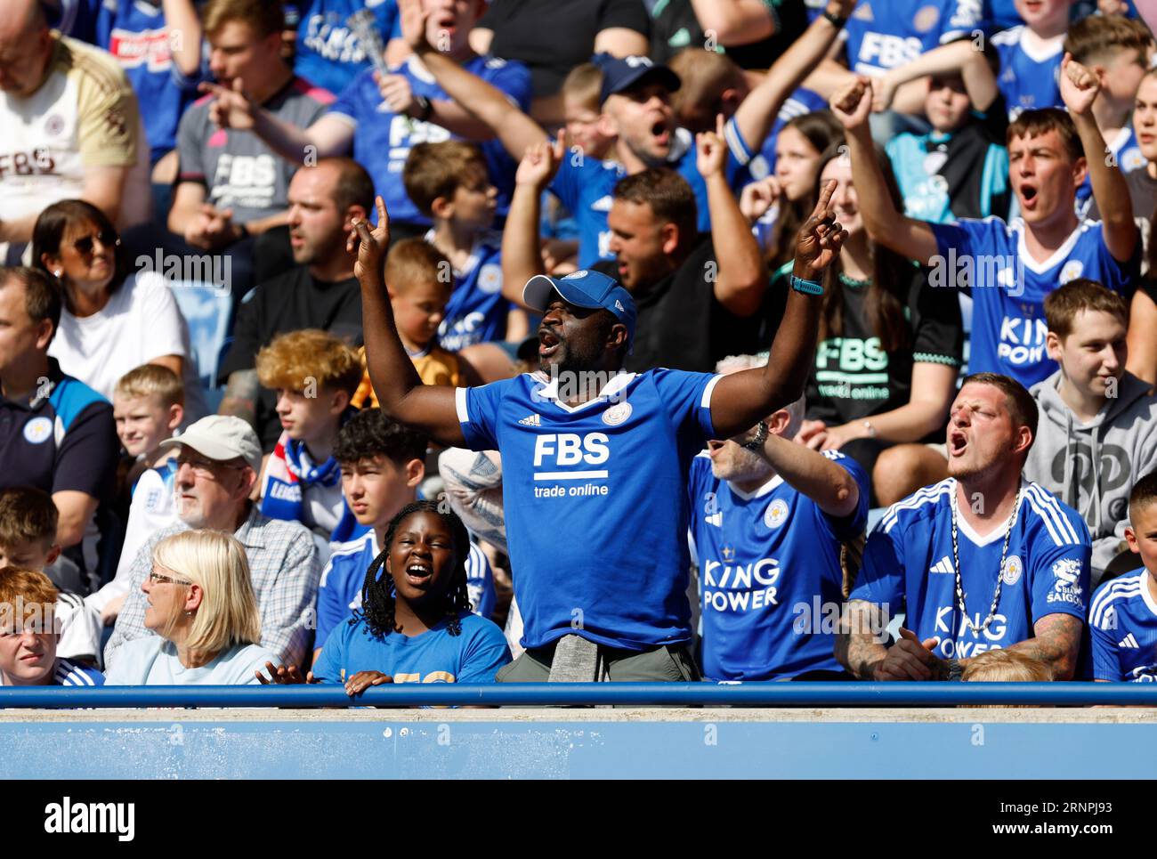 Leicester City fans in the stands before the Sky Bet Championship match ...