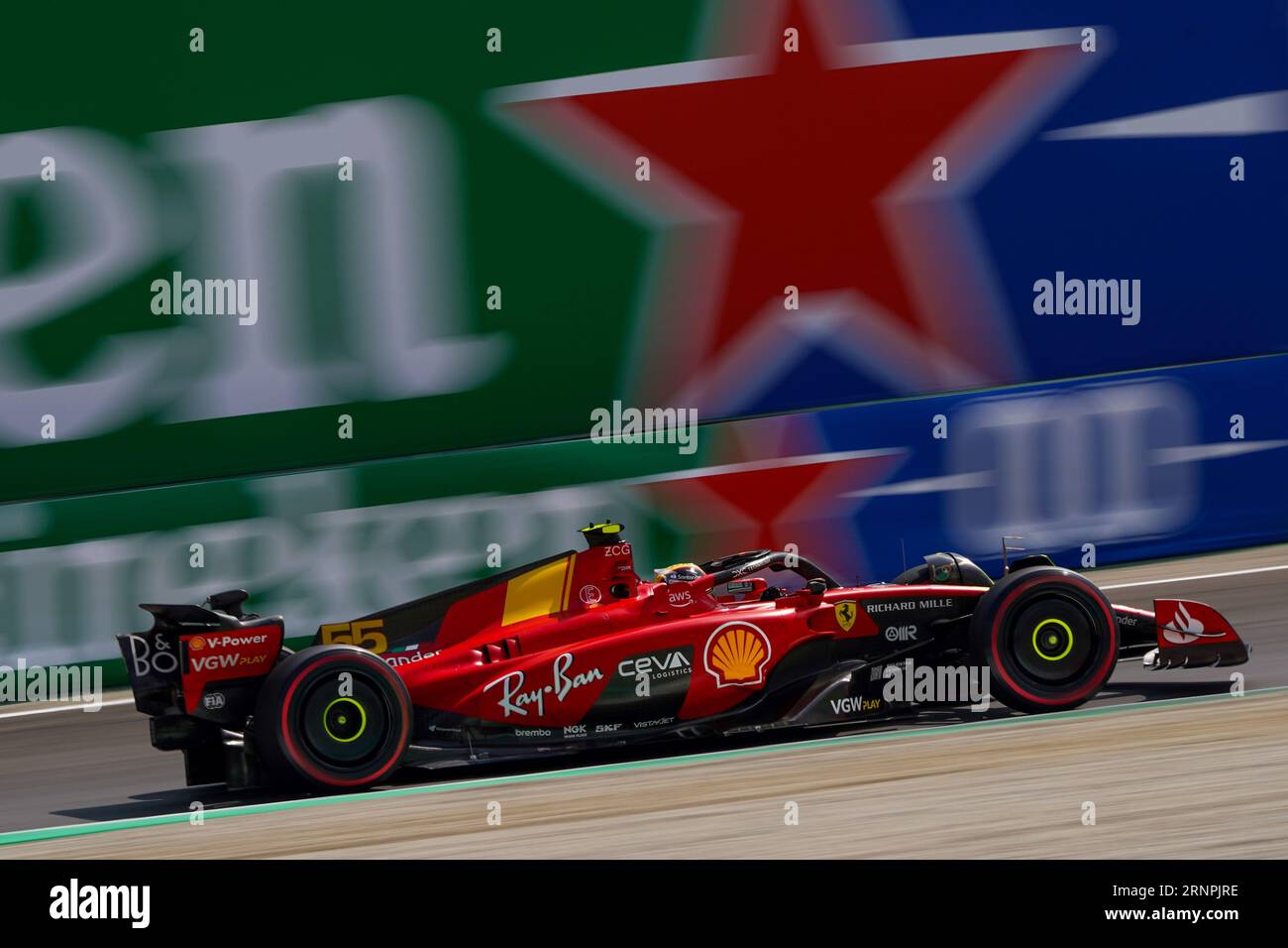 Carlos Sainz of Spain driving the (55) Scuderia Ferrari SF-23 during ...