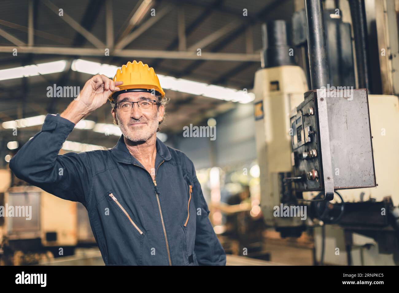 Old man helmet portrait hi-res stock photography and images - Alamy