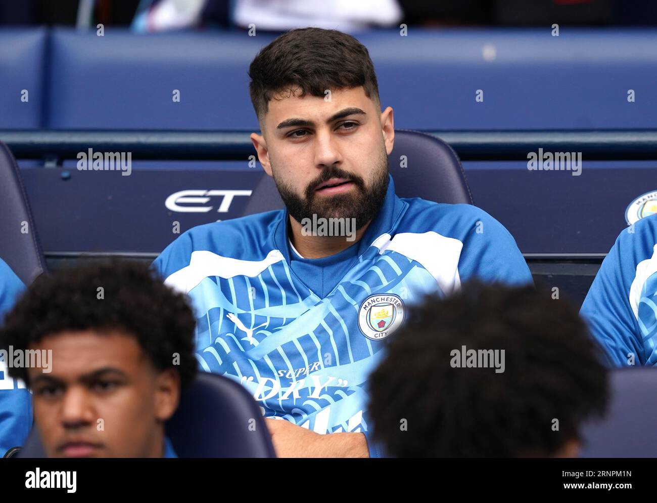 Manchester City's Josko Gvardiol on the bench during the Premier League ...