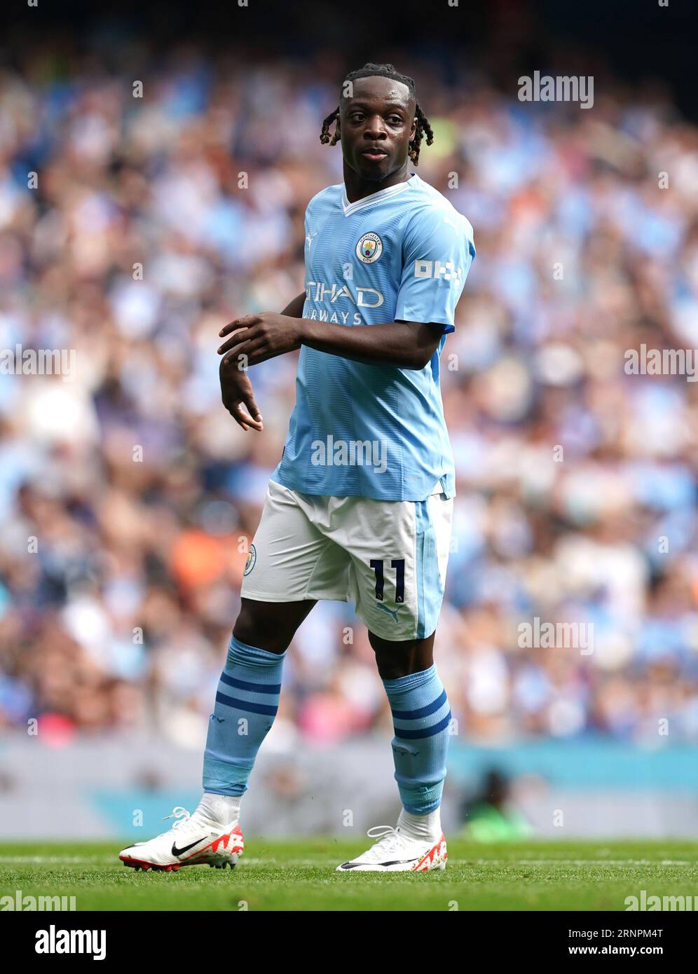 Manchester City's Jeremy Doku during the Premier League match at the ...