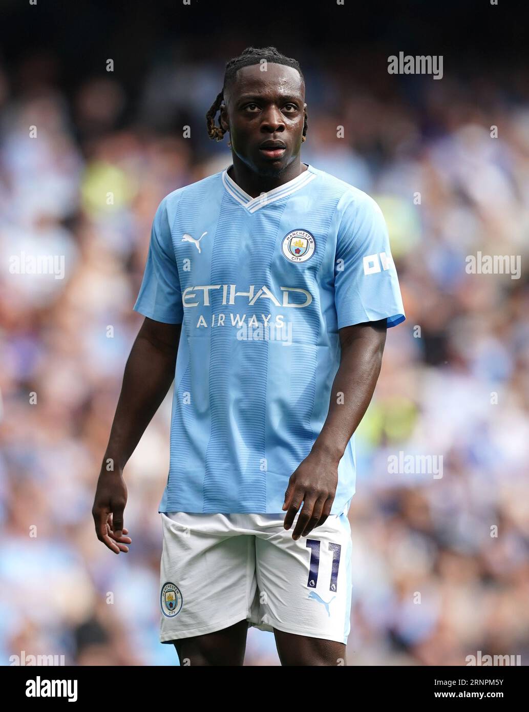Manchester City's Jeremy Doku during the Premier League match at the ...