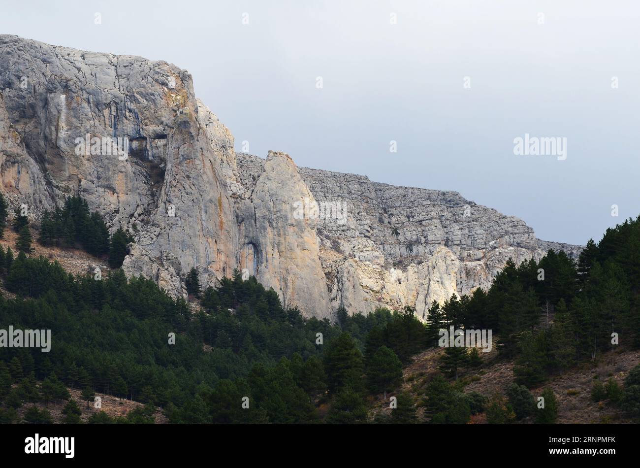 Karst mountains in the Sierra del Moncayo massif, north-eastern Spain ...
