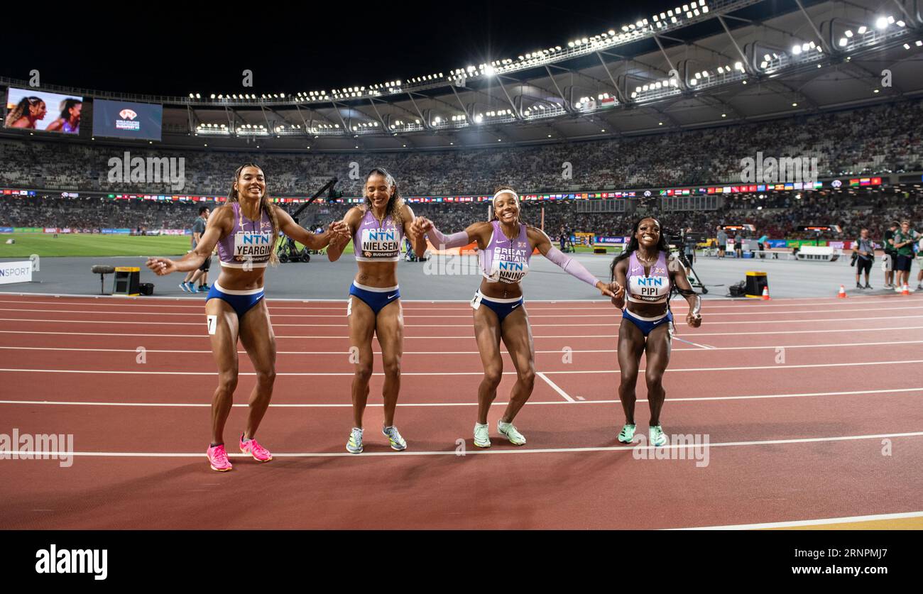 Laviai Nielson, Amber Anning, Nicole Yeargin and Ama Pipi of GB & NI ...