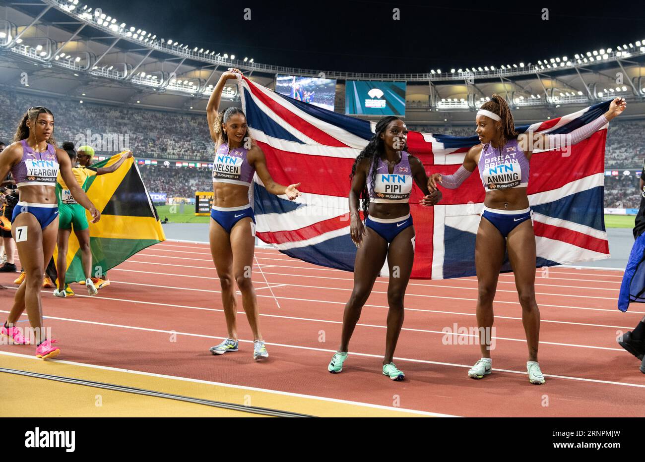 Laviai Nielson, Amber Anning, Nicole Yeargin and Ama Pipi of GB & NI ...