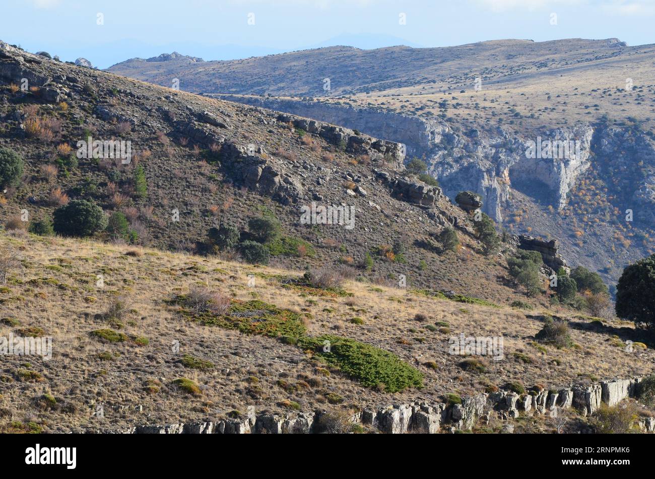Karst mountains in the Sierra del Moncayo massif, north-eastern Spain ...