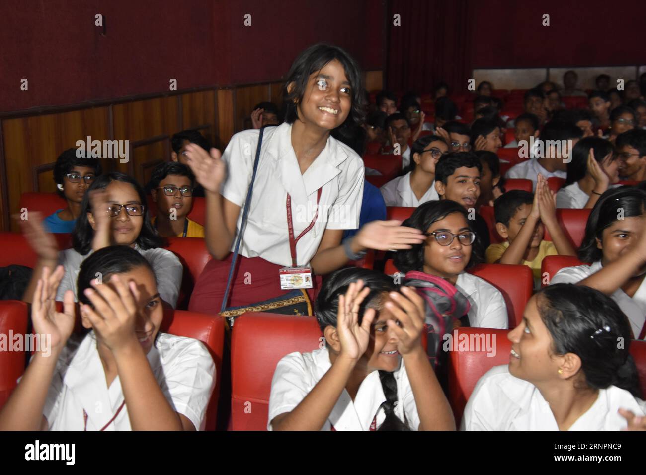 School students live observing remotely the launch of 'Aditya-L1 ...