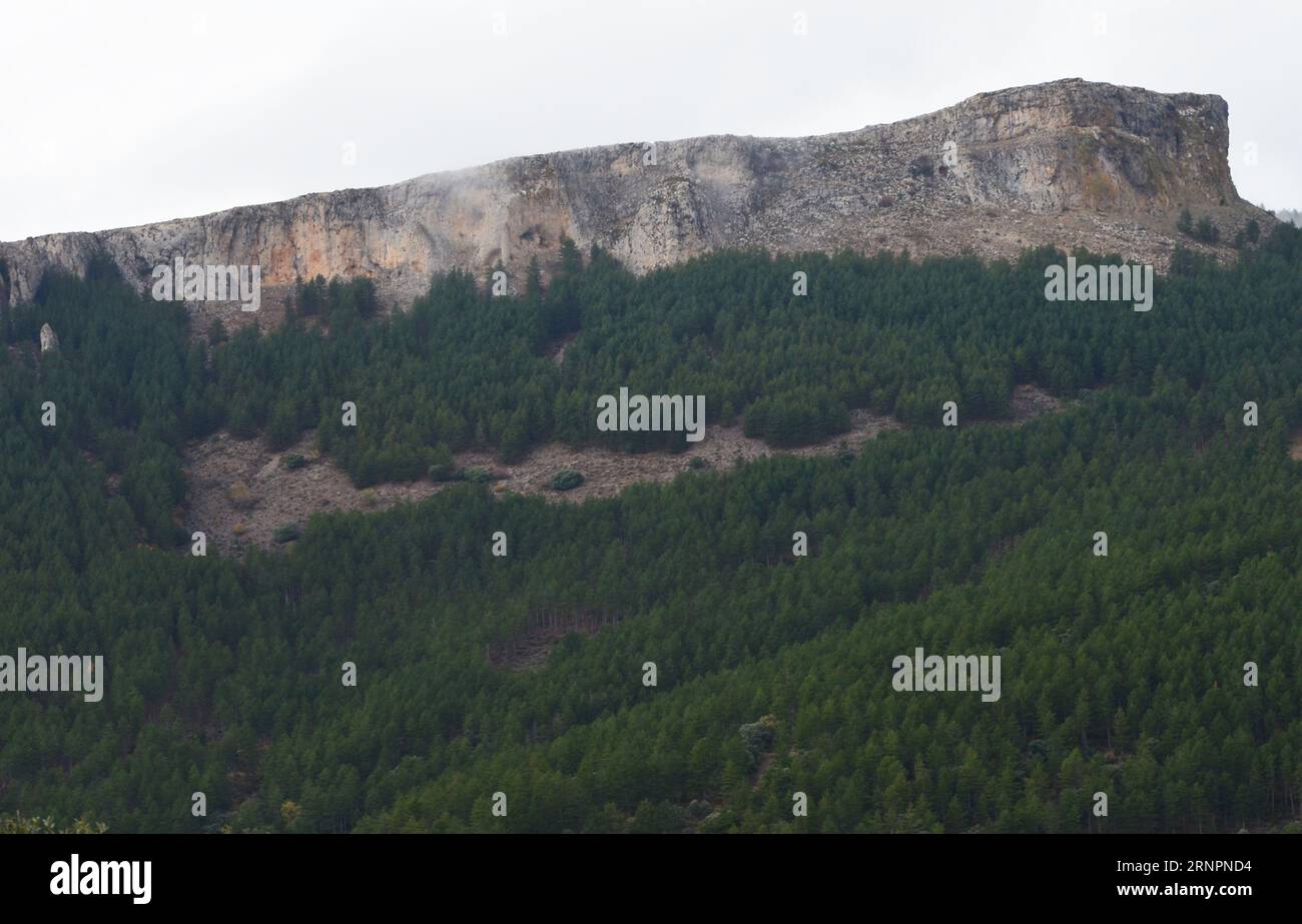 Karst mountains in the Sierra del Moncayo massif, north-eastern Spain ...