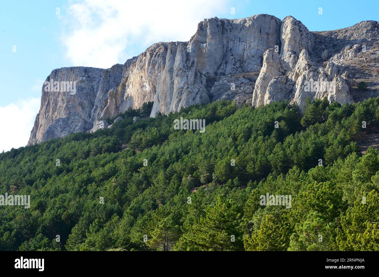 Karst mountains in the Sierra del Moncayo massif, north-eastern Spain ...