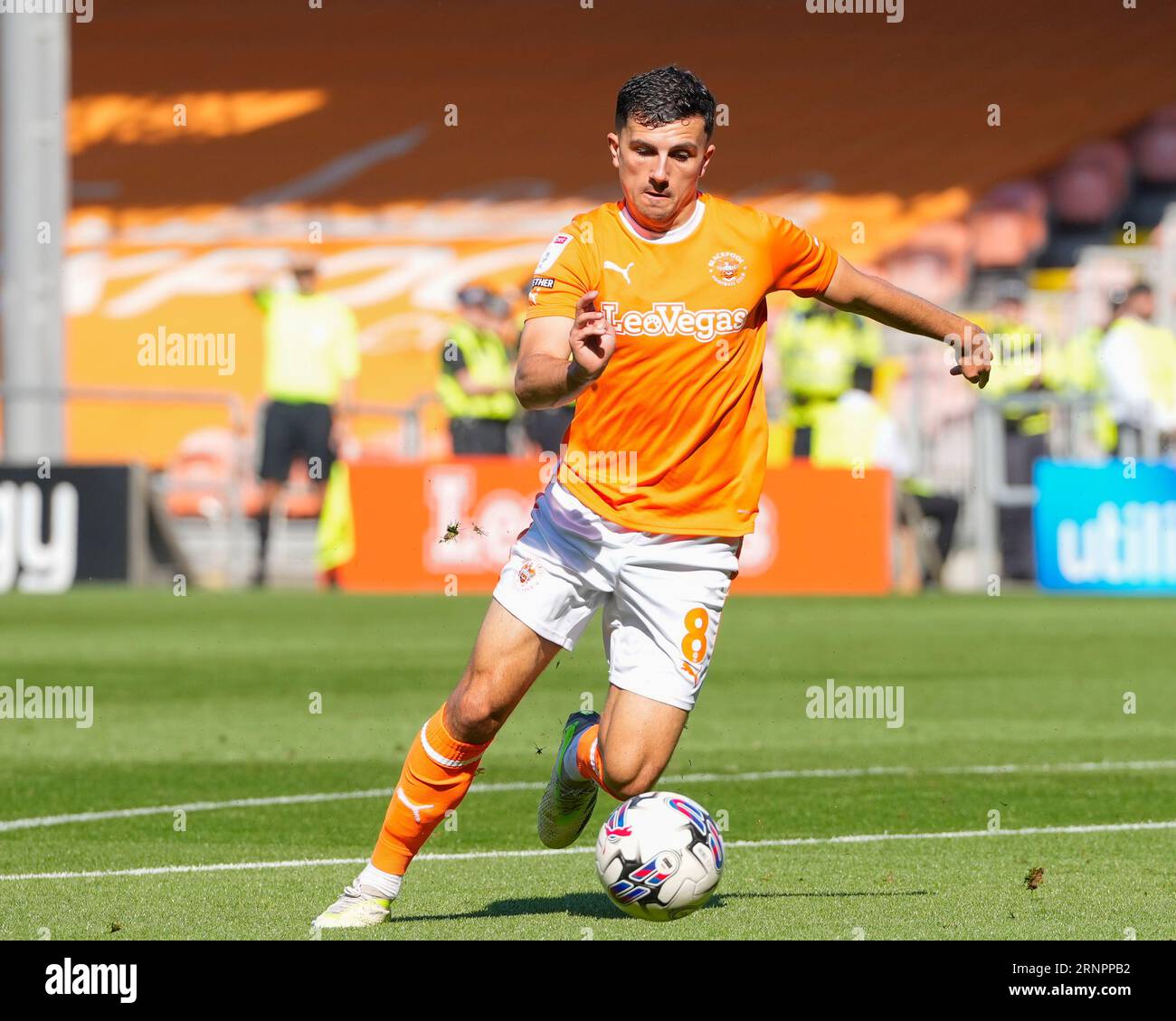 Albie Morgan #8 of Blackpool during the Sky Bet League 1 match ...