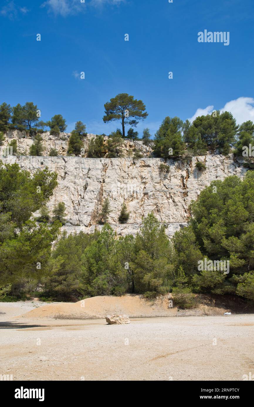 the calanques (france) with their impressive rocks, plants and crystal ...