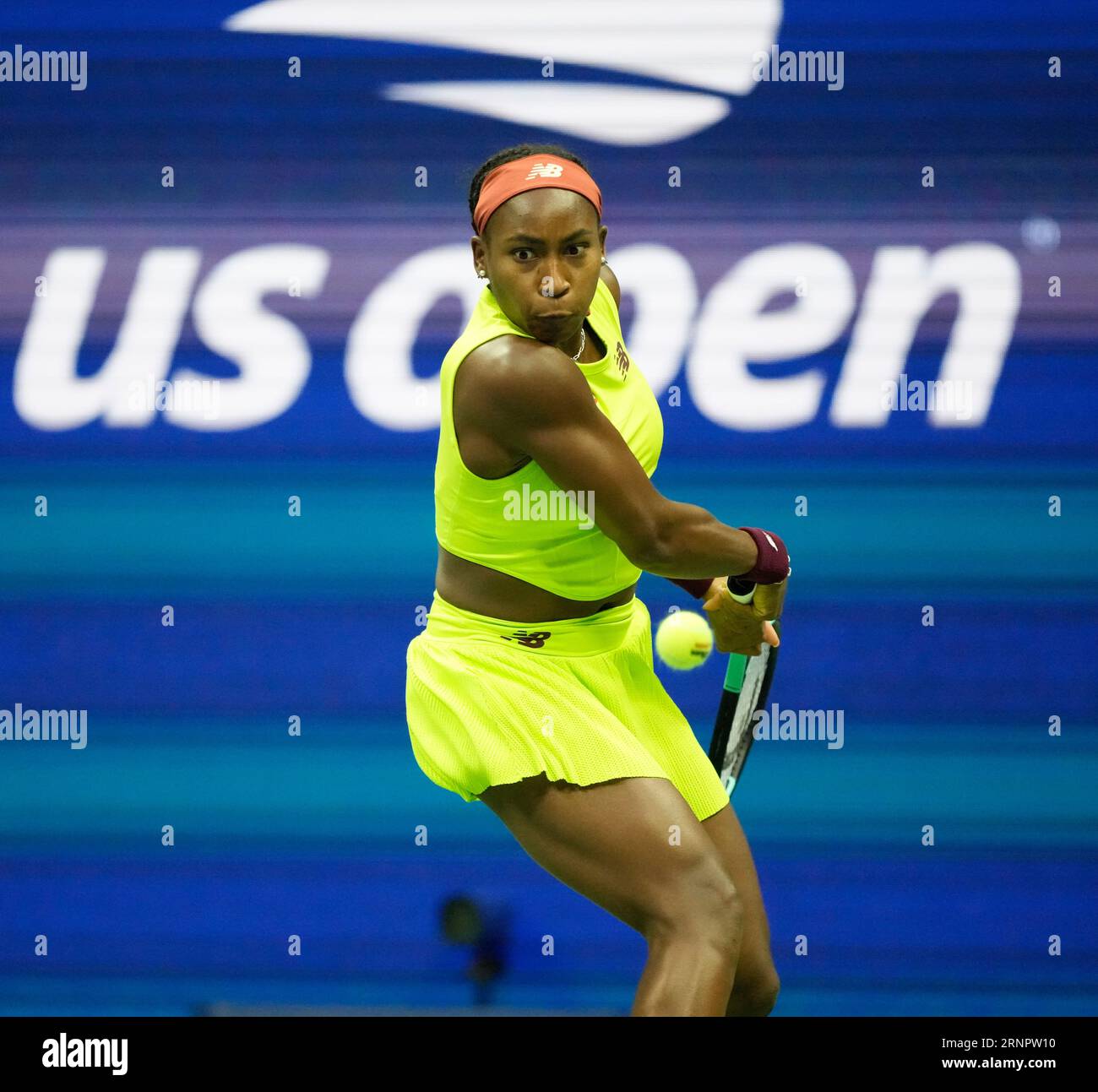 Flushing, Queens, NY, USA. 1st Sep, 2023. CoCo Gauff (USA) defeated Elise Mertens (BEL) 3-6, 6-3 ...