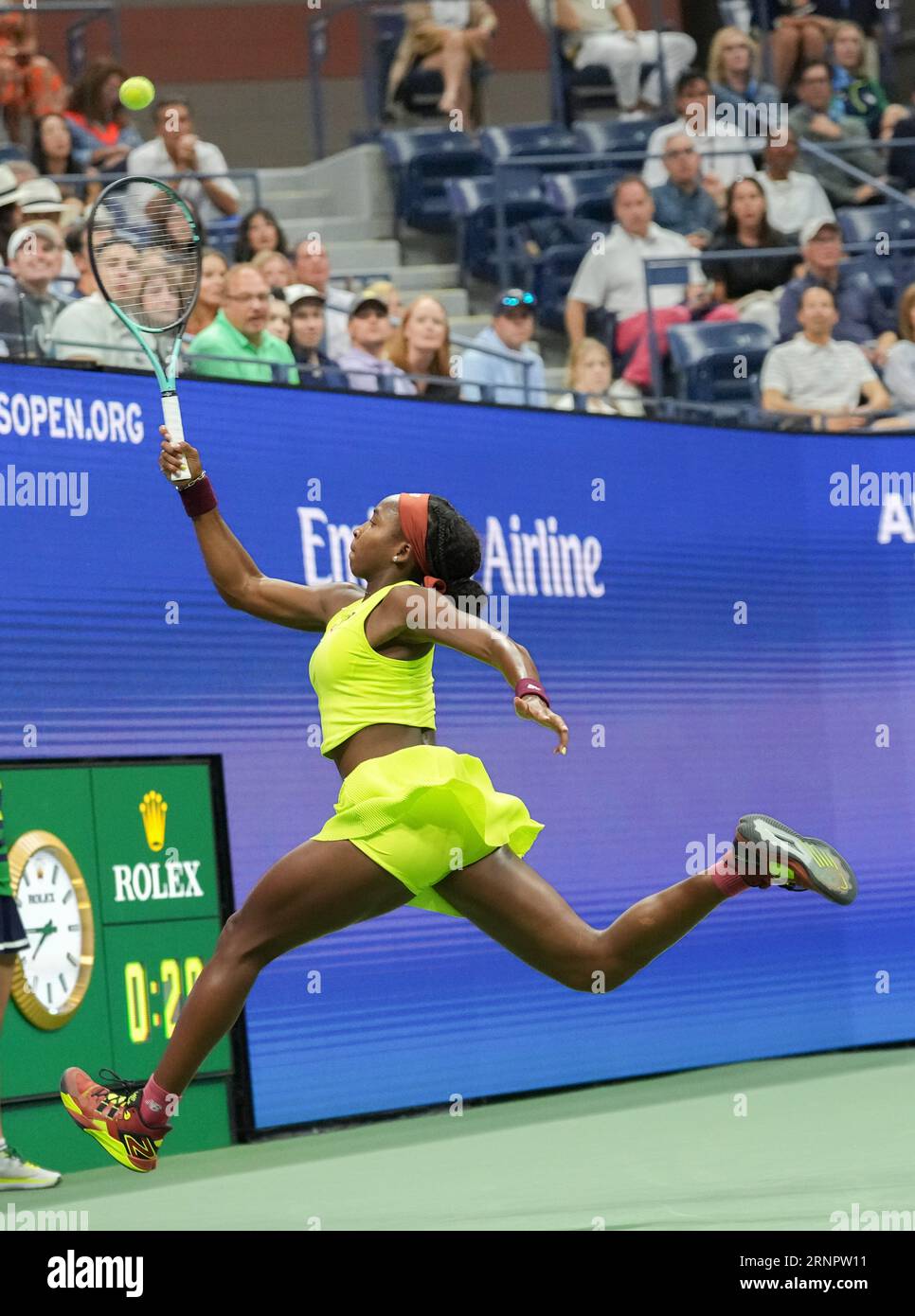 Flushing, Queens, NY, USA. 1st Sep, 2023. CoCo Gauff (USA) defeated Elise Mertens (BEL) 3-6, 6-3 ...