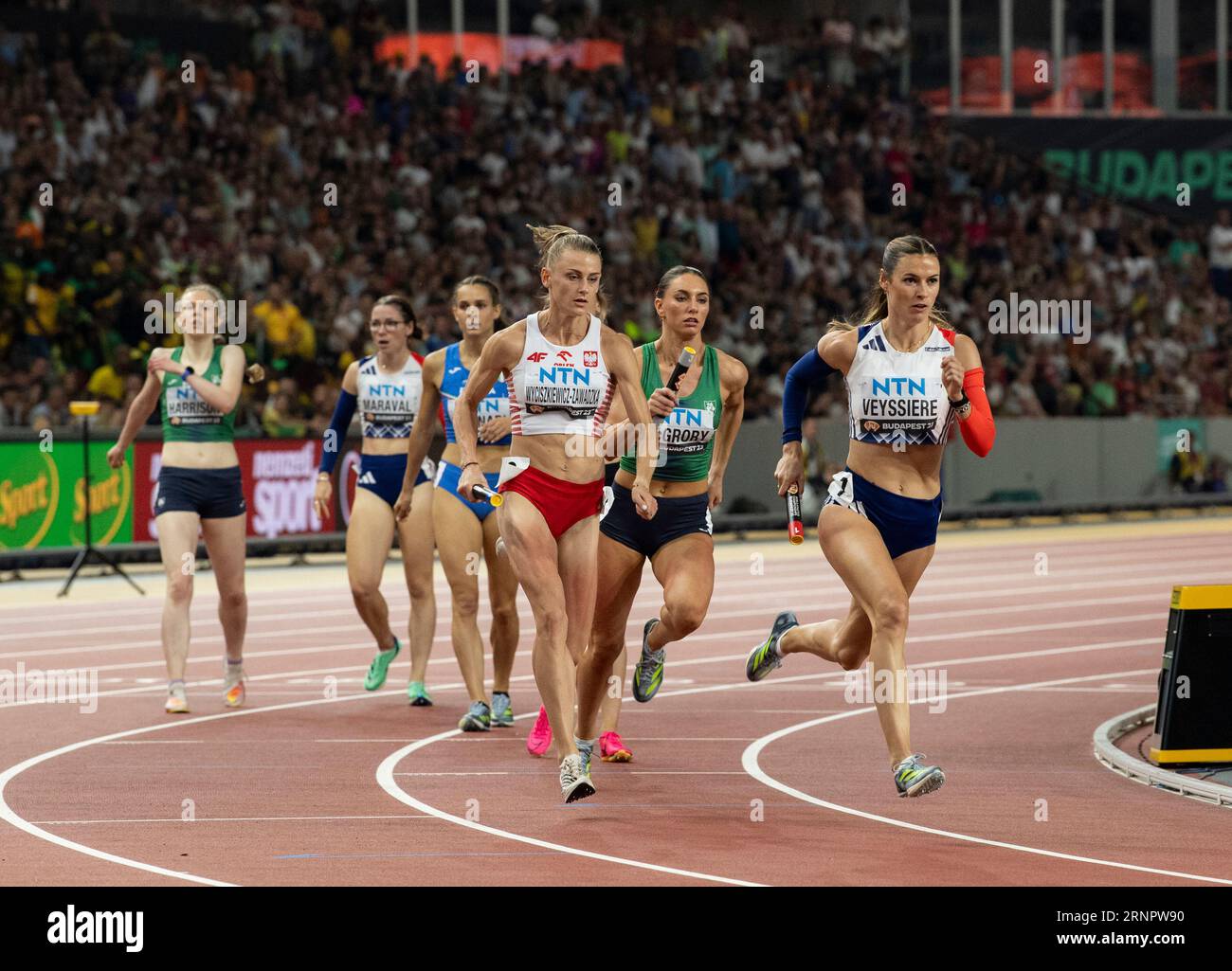 The women’s 4x400m relay final on day 9 of the World Athletics ...
