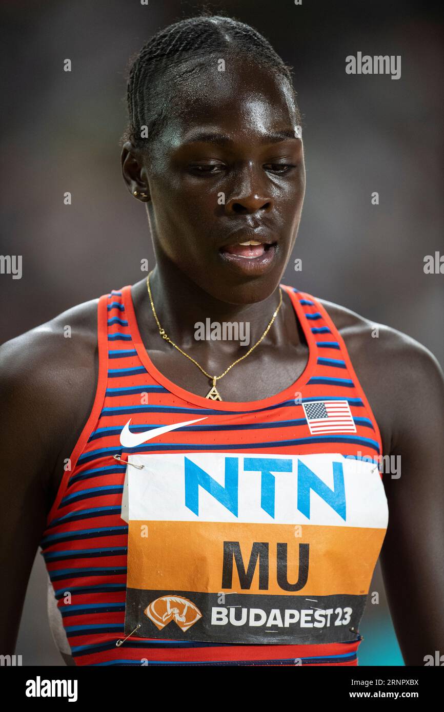Athing Mu of the USA competing in the women’s 800m final on day 9 of ...