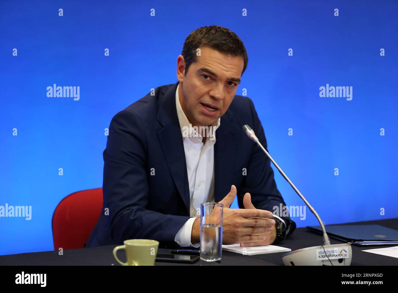 (170910) -- THESSALONIKI, Sept. 10, 2017 -- Greek Prime Minister Alexis ...
