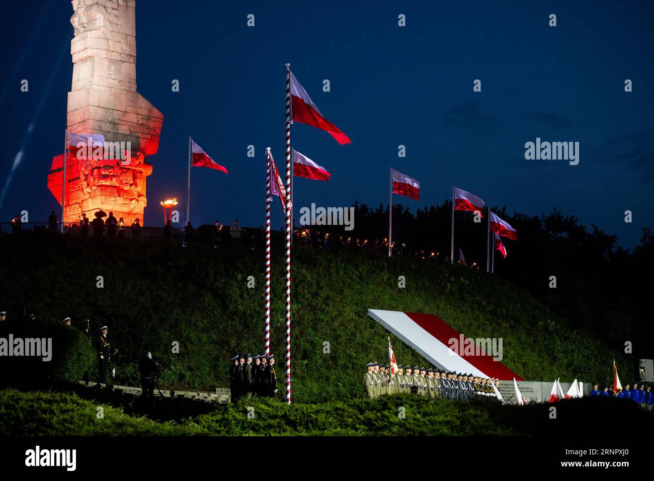 Gdansk, Poland. 1st Sep, 2023. General view of the Monument to the ...