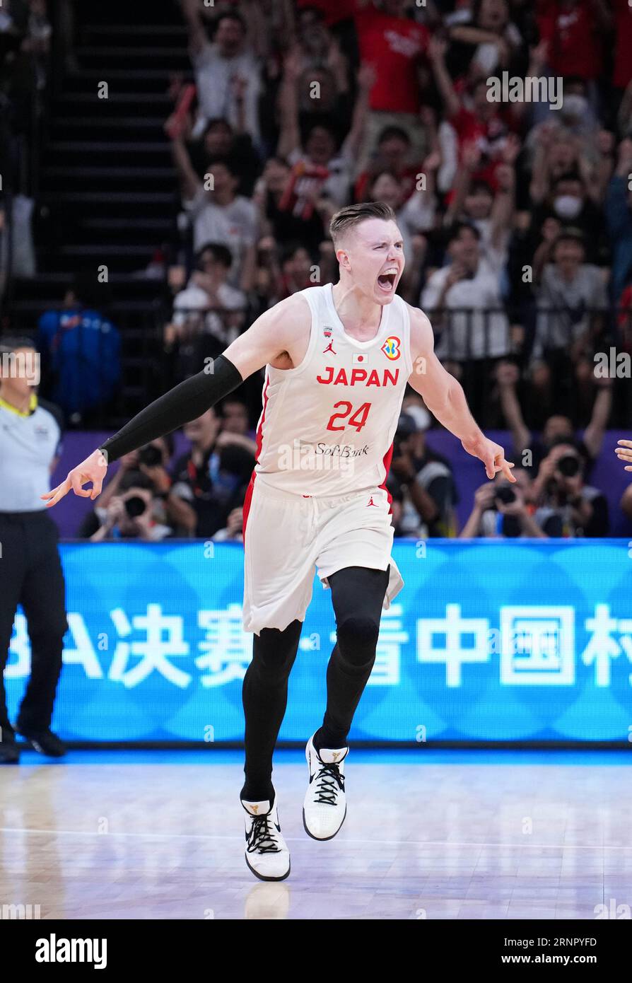 Okinawa, Japan. 2nd Sep, 2023. Joshua Hawkinson of Japan celebrates ...