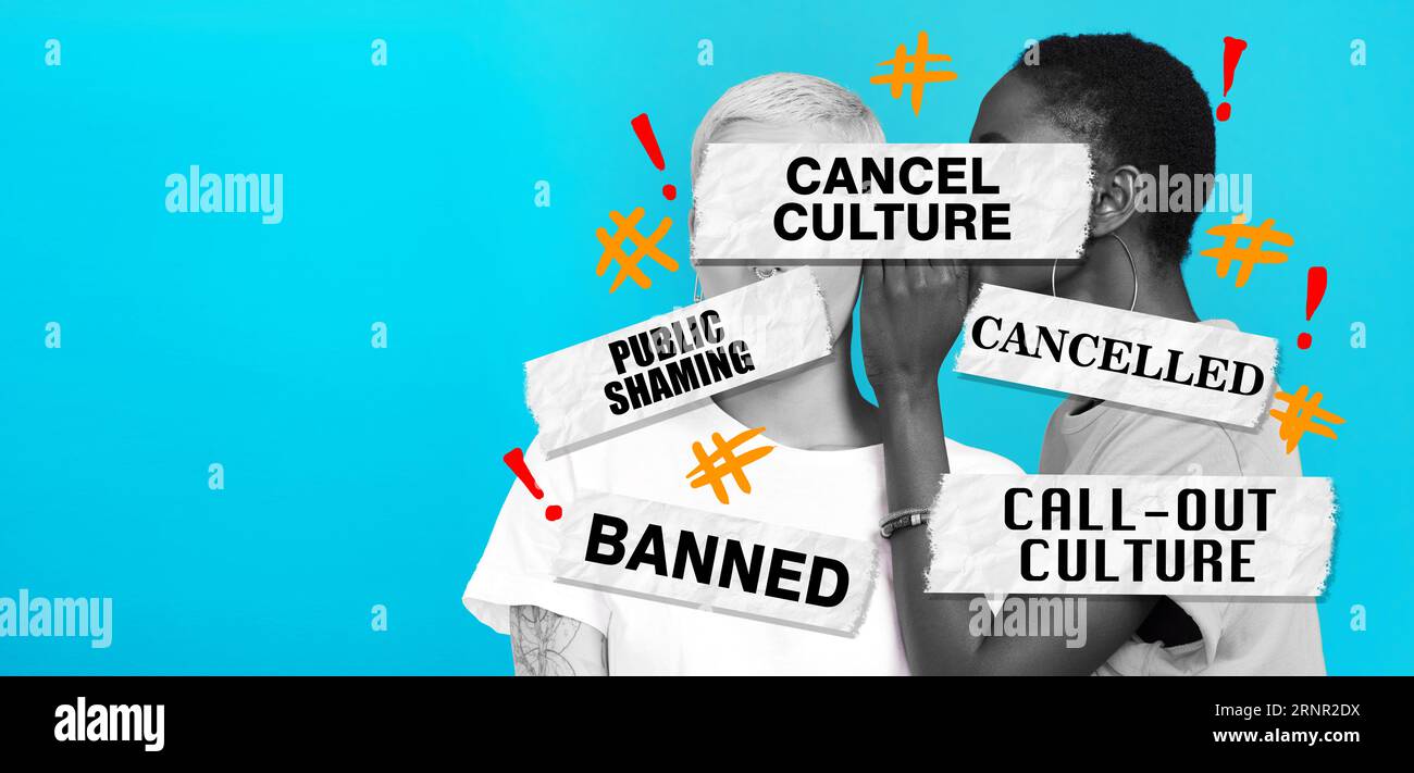 Gossip, cancel culture and people secret, internet or social medis ...