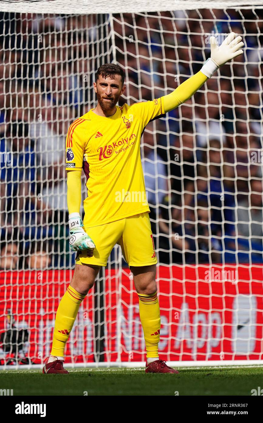 Nottingham Forest goalkeeper Matt Turner in action during the Premier ...