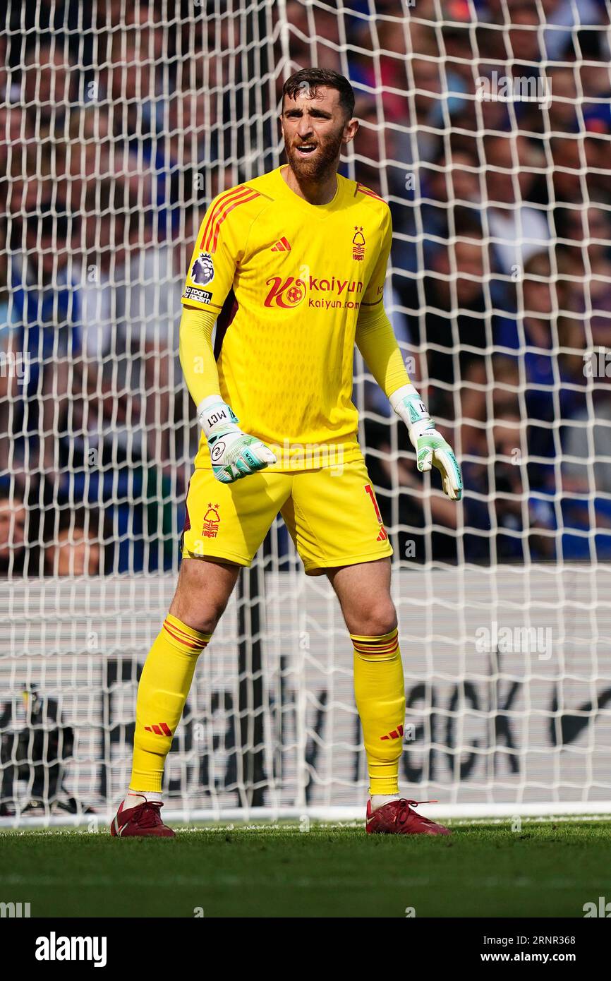 Nottingham Forest goalkeeper Matt Turner in action during the Premier ...