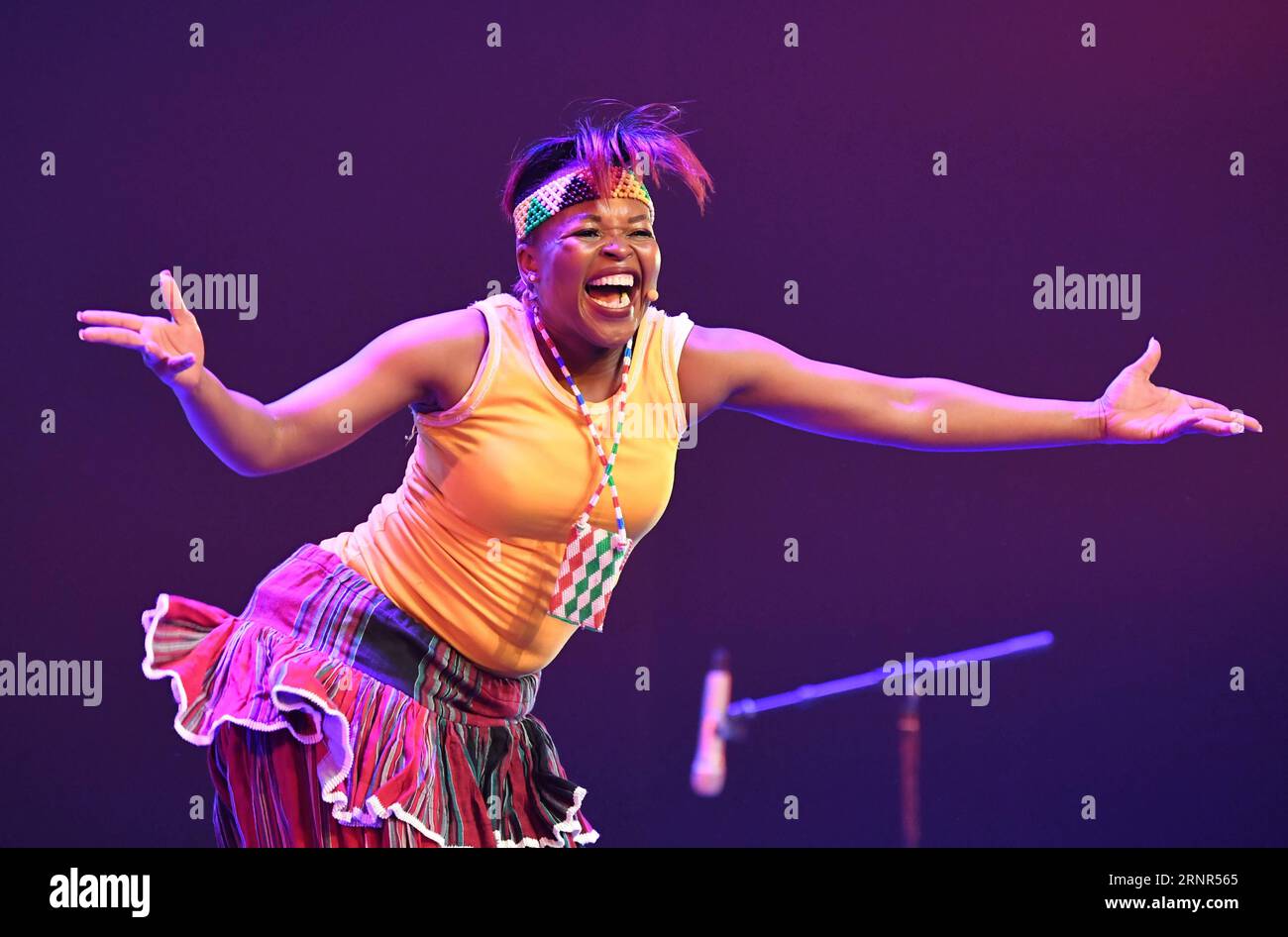 South african dancer performs during hi-res stock photography and ...