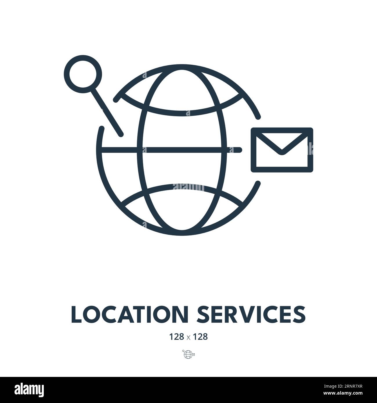 Location Services Icon. GPS, Navigation, Pin. Editable Stroke. Simple ...