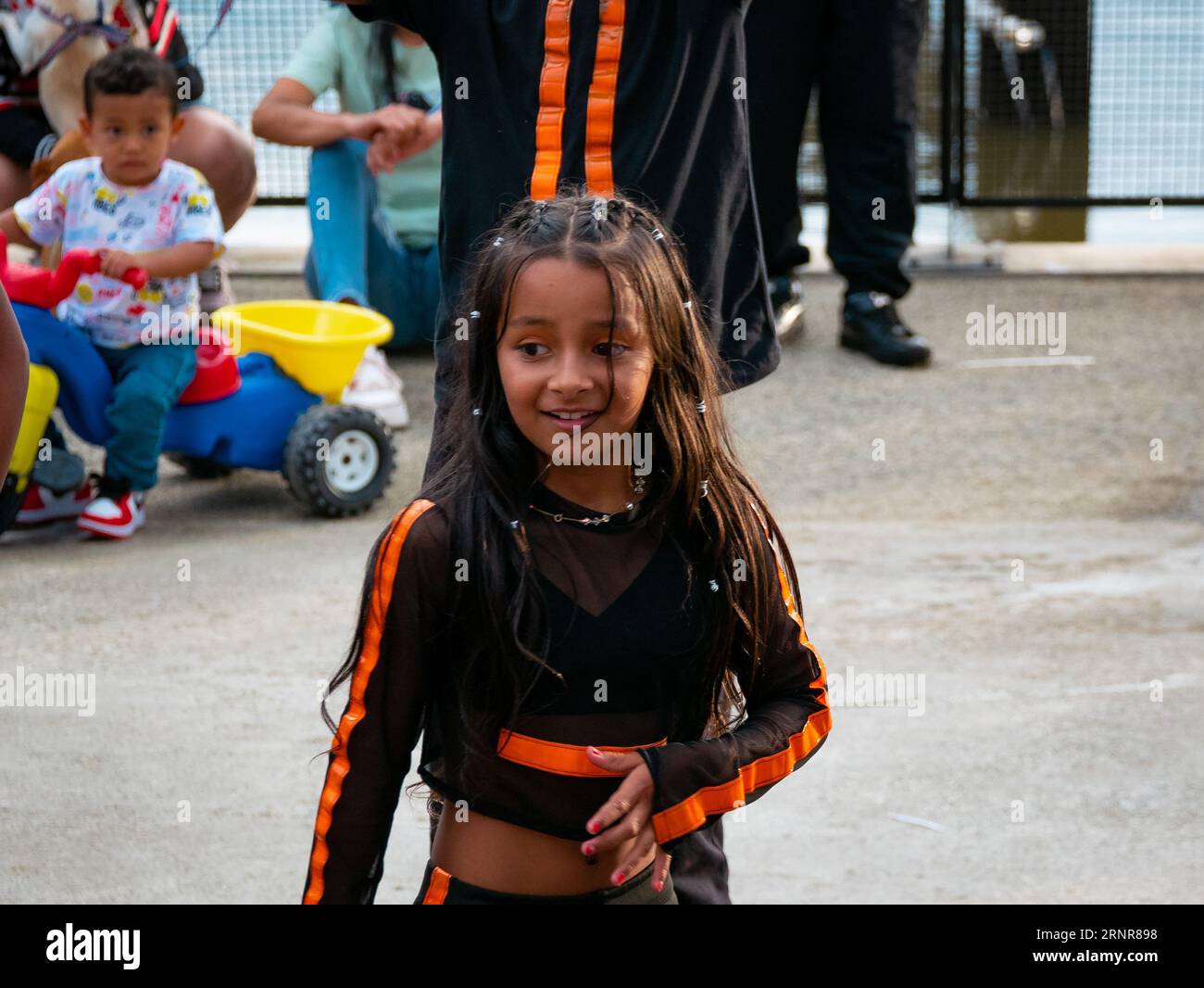 Medellín, Colombia - May 28 2023: Colombian Girl Dancing in a ...