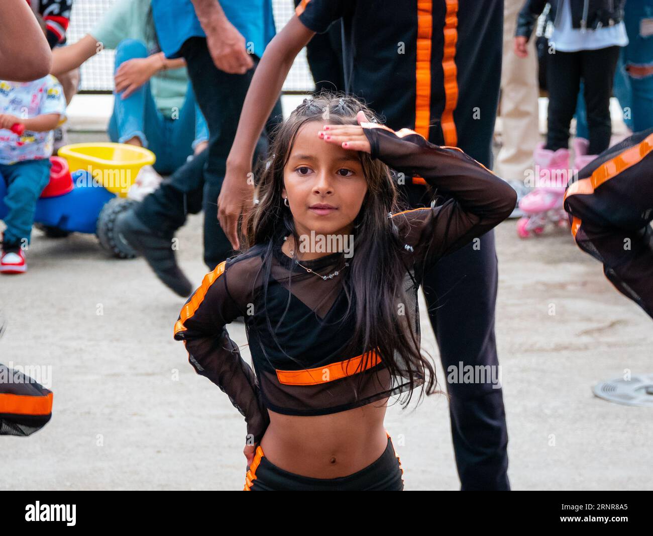 Medellín, Colombia - May 28 2023: Colombian Girl Dancing in a ...
