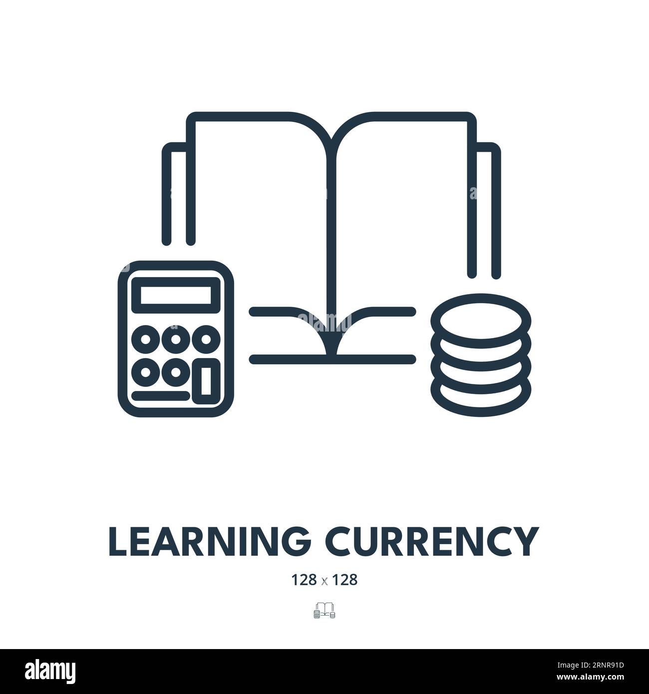 Learning Currency Icon. Money, Business, Finance. Editable Stroke ...
