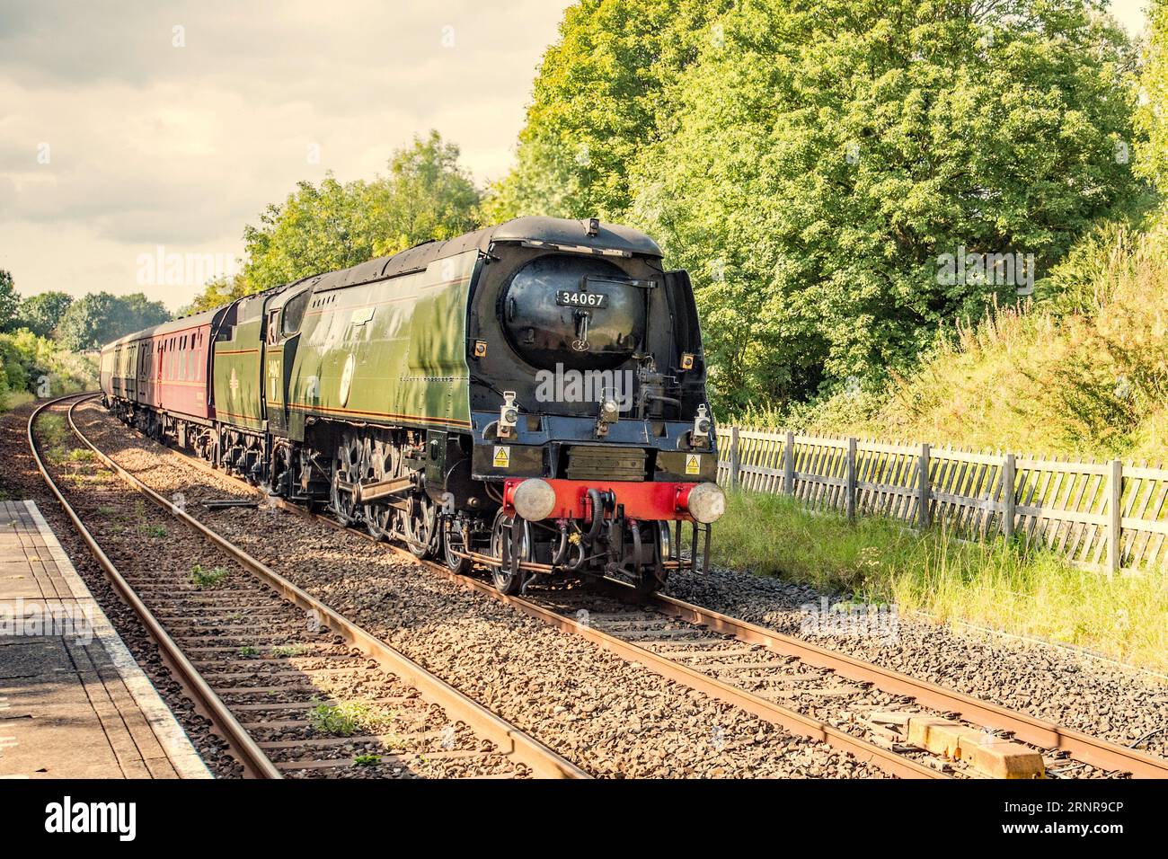 Tangmere steam locomotive passing through Long Preston on 2nd September ...