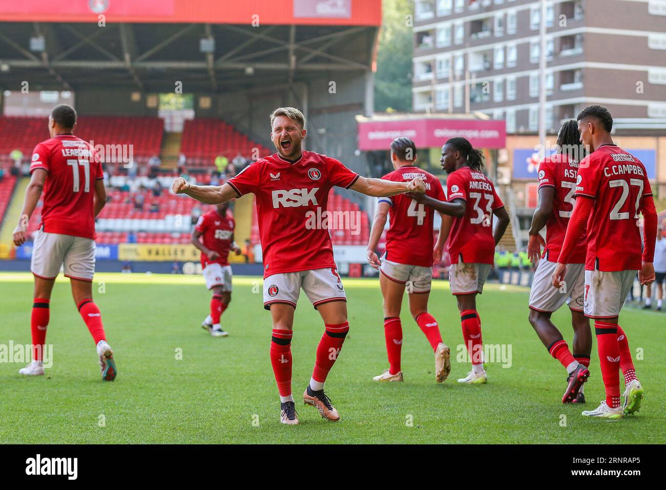 London, UK. 02nd Sep, 2023. Charlton Athletic forward Alfie May (9 ...