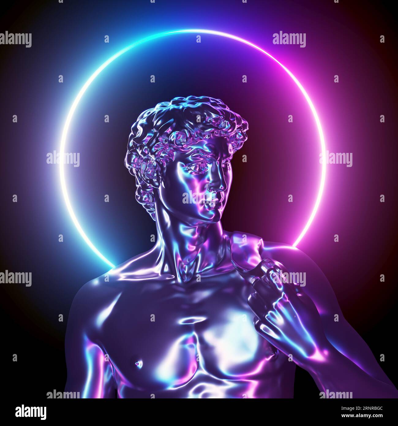 Metal David statue, illustration Stock Photo - Alamy