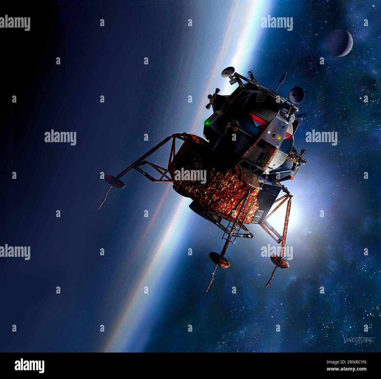 Apollo 9 Lunar Module test, illustration Stock Photo - Alamy Apollo 9 Lunar Module test, illustration Stock Photo - Alamy