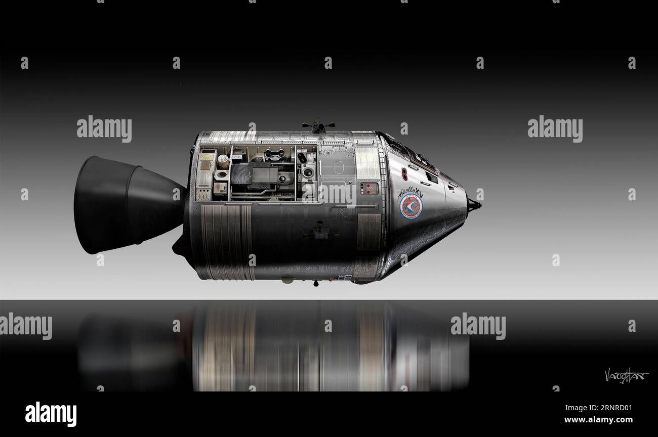 Apollo CSM spacecraft, illustration Stock Photo - Alamy