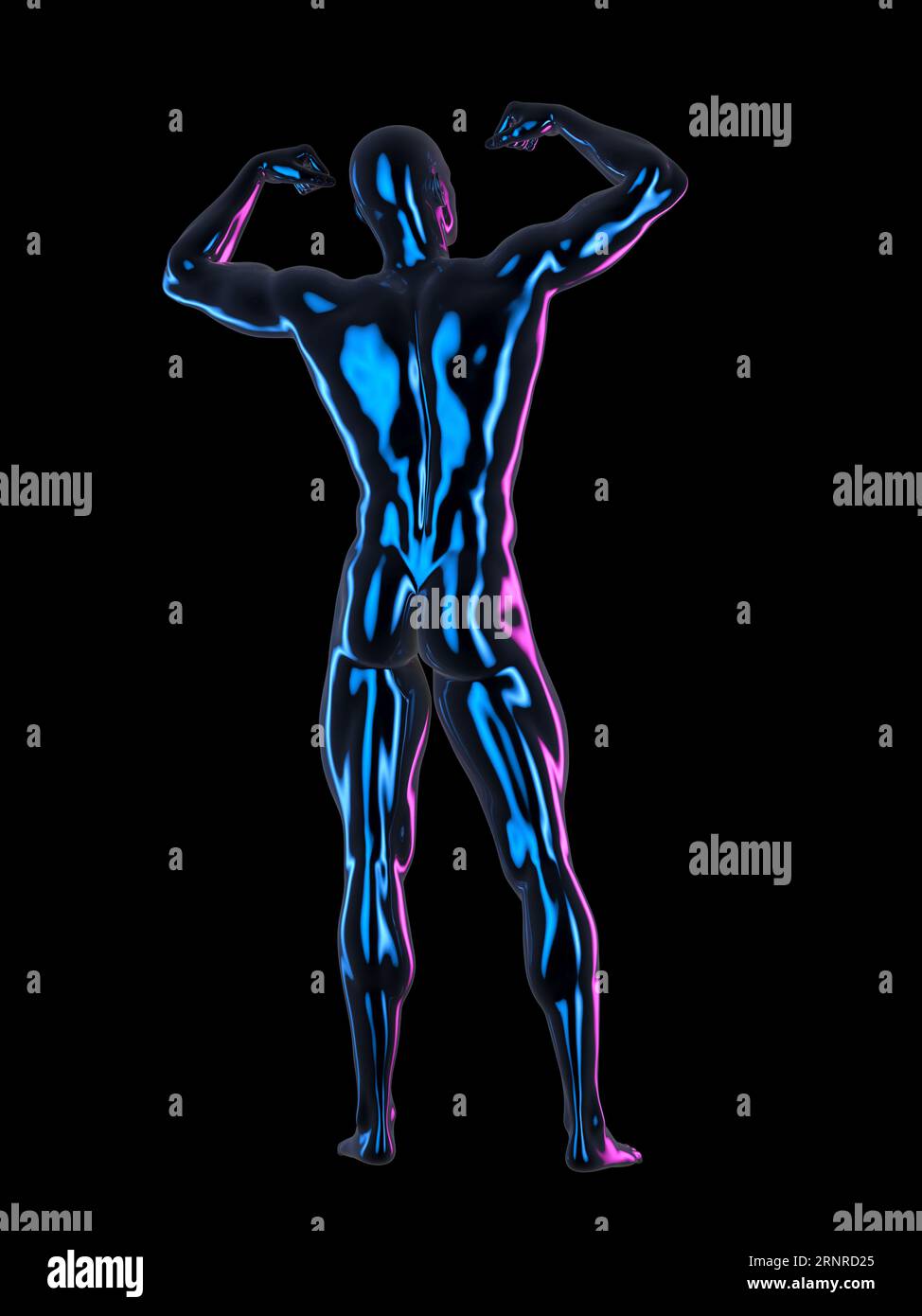 Muscular male body, illustration Stock Photo - Alamy