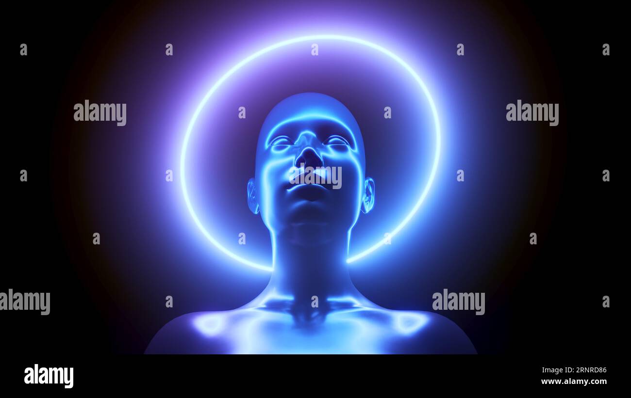 Female head, illustration Stock Photo - Alamy