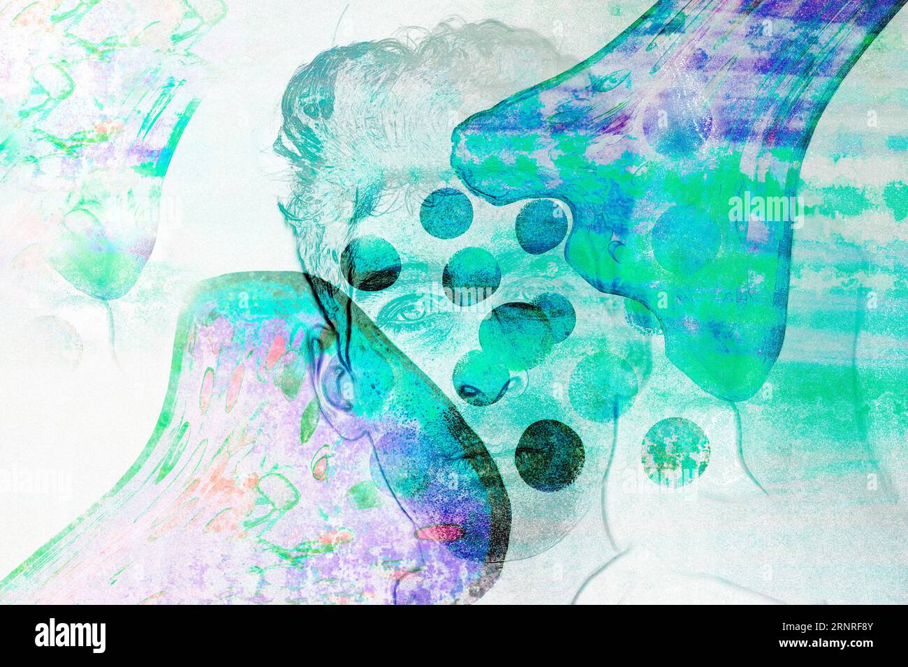 Human synapse, conceptual illustration Stock Photo - Alamy