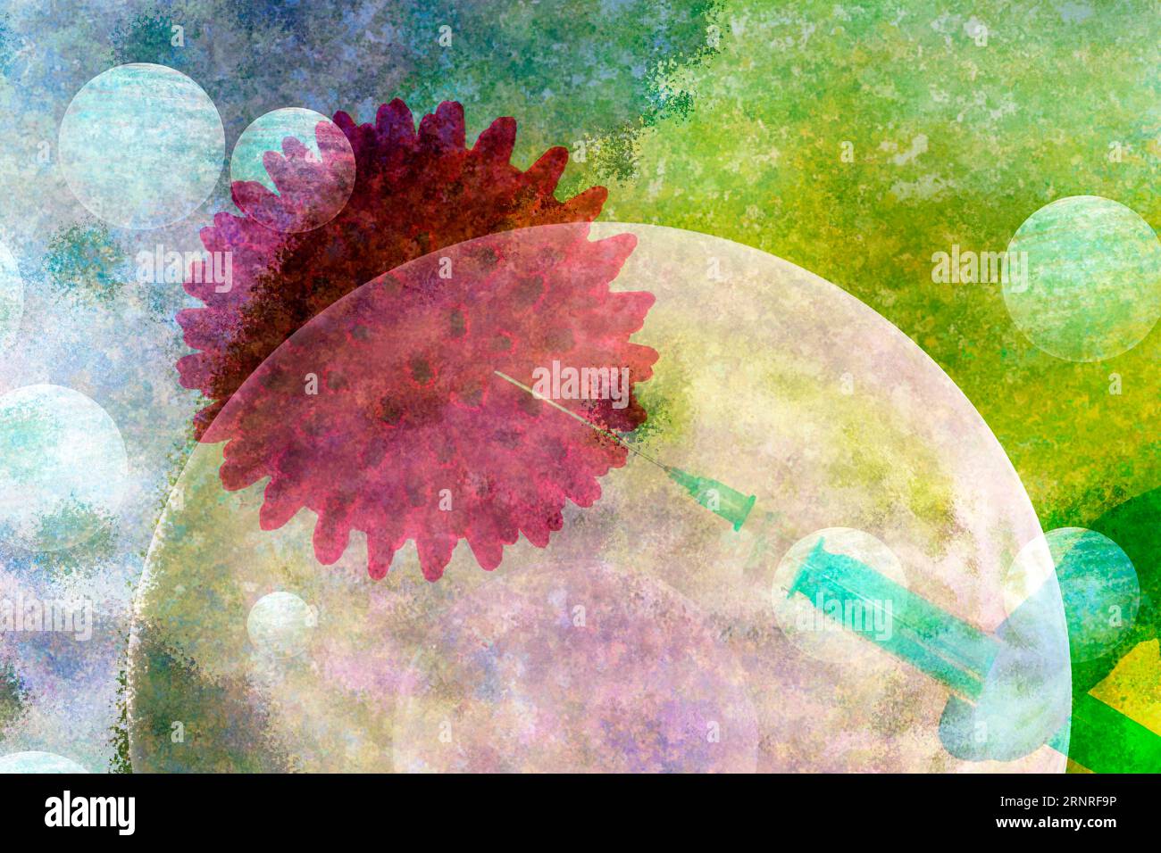 Vaccination, conceptual illustration Stock Photo - Alamy