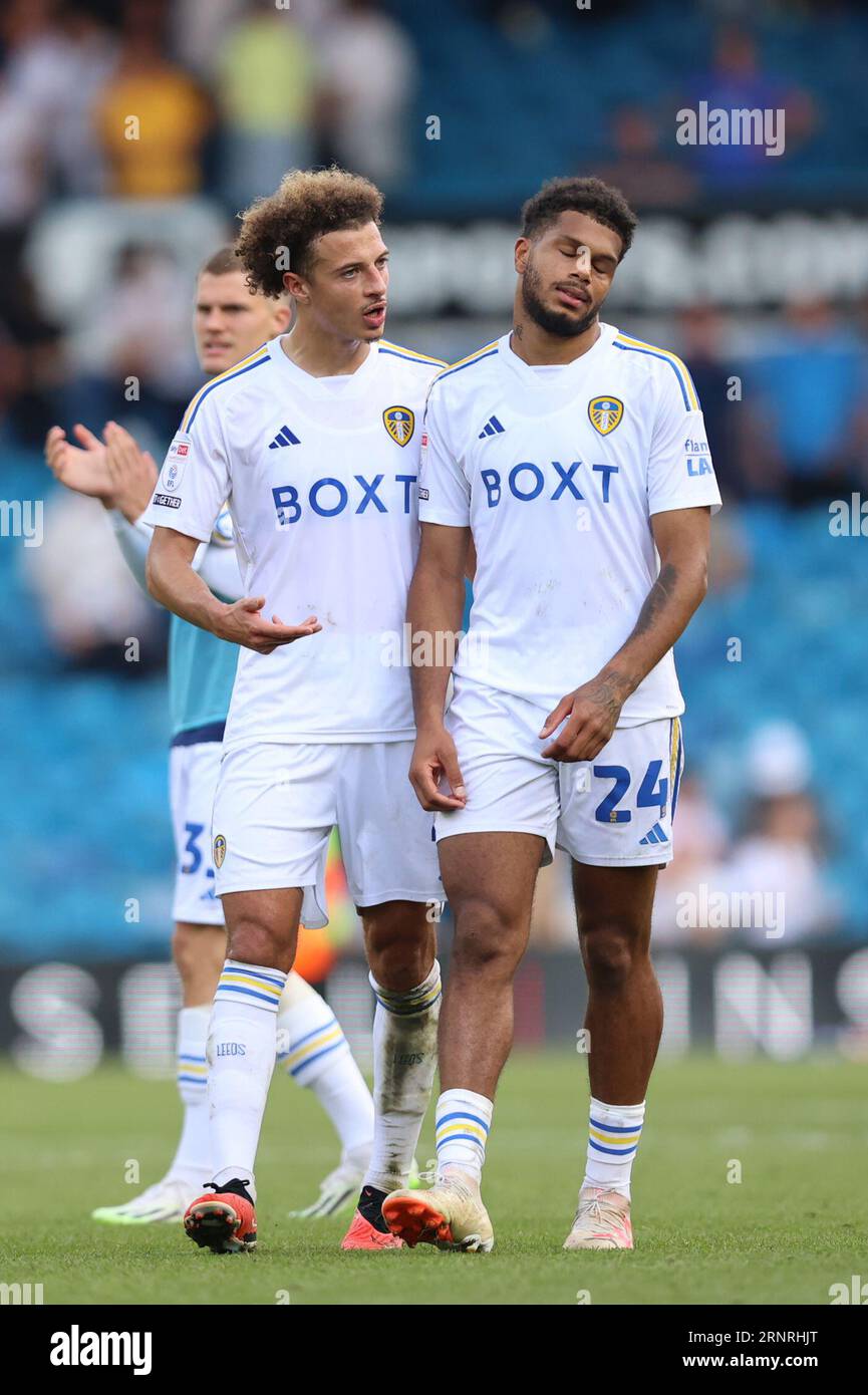 Ethan Ampadu of Leeds United is reassuring after the match with ...