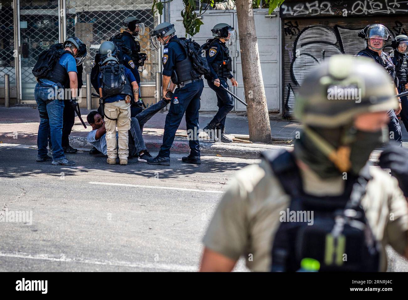 Tel Aviv, Israel. 02nd Sep, 2023. Israeli police officers arrest an ...