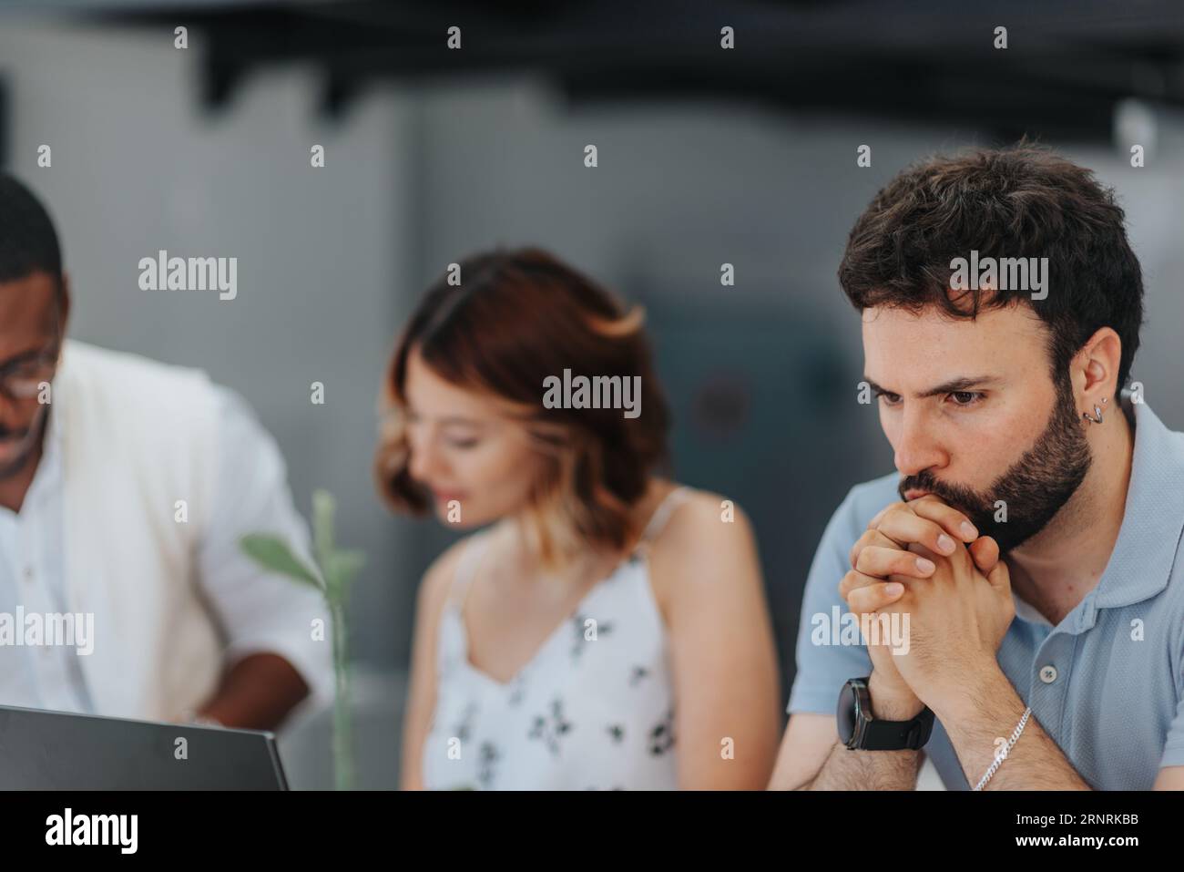 Successful Marketing Team Working Together in Modern Office Room Stock ...