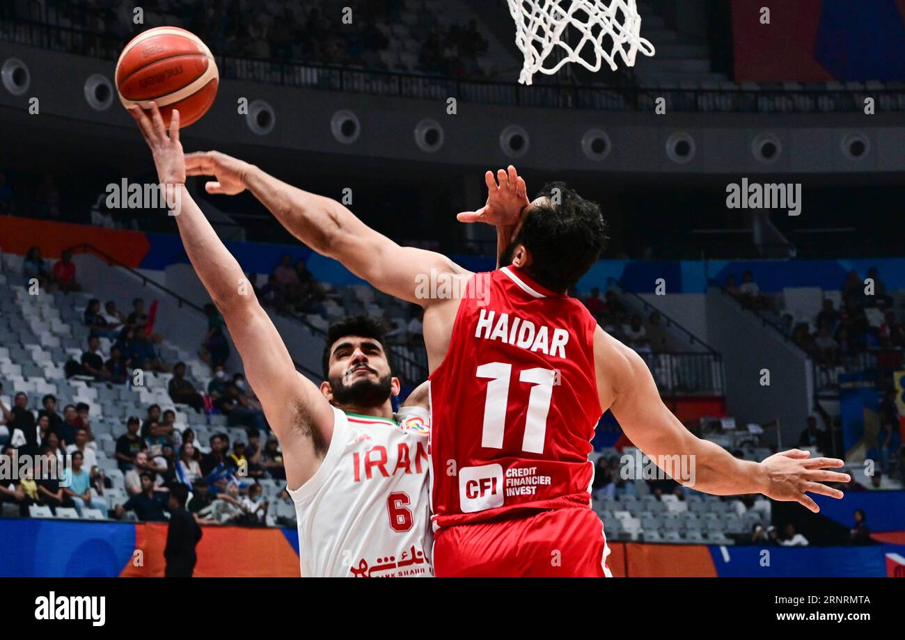 Jakarta, Indonesia. 2nd Sep, 2023. Mohammad Amini (L) of Iran vies with ...