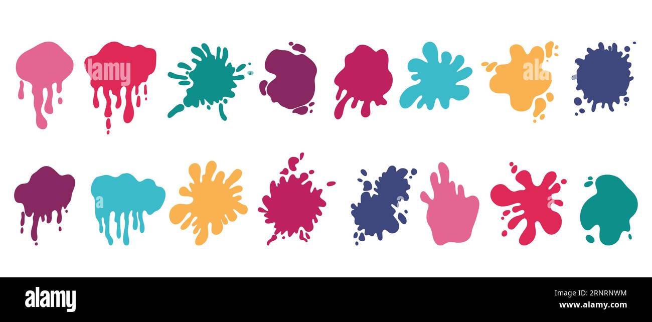 Yellow paint splodge Stock Vector Images - Alamy