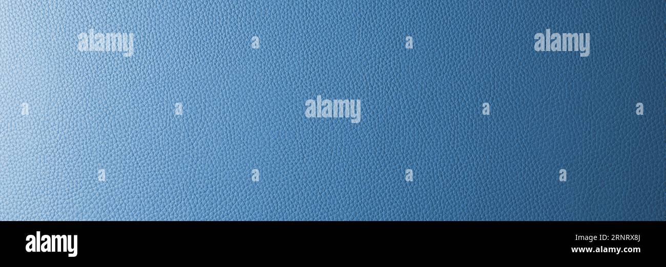 Abstract background, wide banner with blue gradient leather texture ...