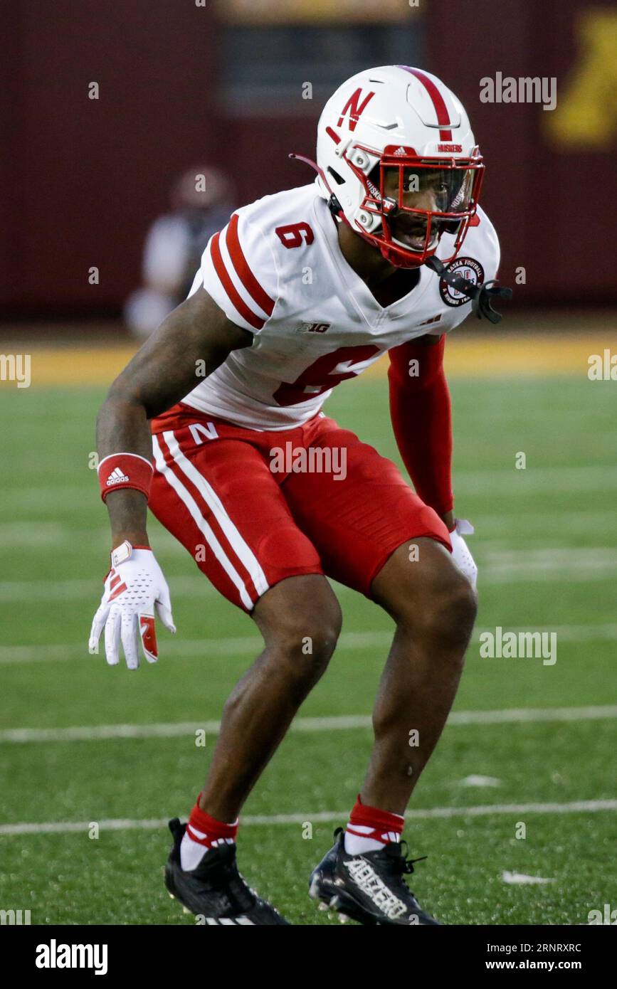 Nebraska defensive back Quinton Newsome plays against Minnesota during ...