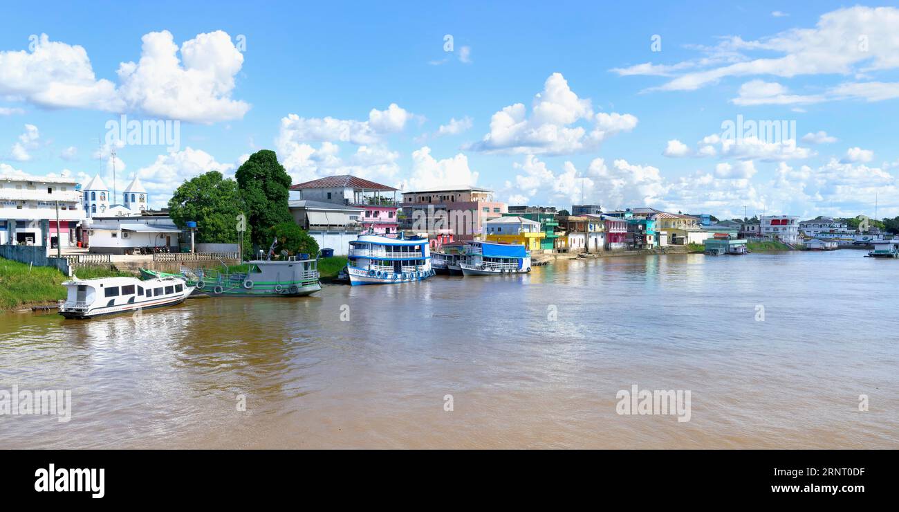 Nova Olinda do Norte, Settlement along the Madeira River, Amazonia ...